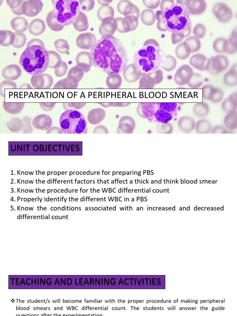Hem311 Week 9 Lab - Peripheral Blood Smear and Differential Count | PDF ...