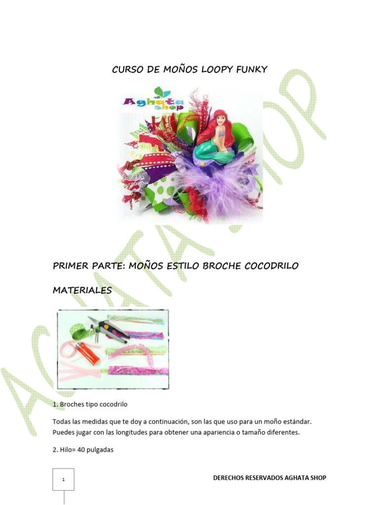 01 Curso Moños Loopy Funky | PDF