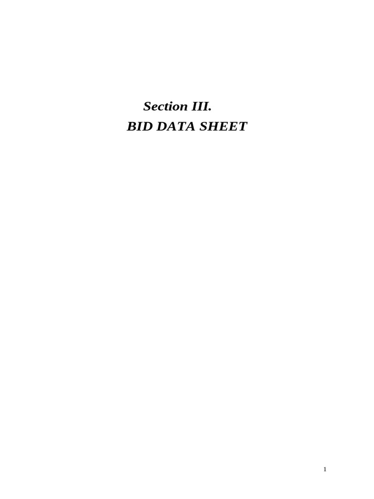 Iii. Bid Data Sheet Lan DRDC | PDF | Surety | Letter Of Credit