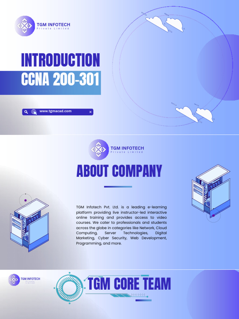 CCNA Course Enrollment at TGM Infotech | PDF