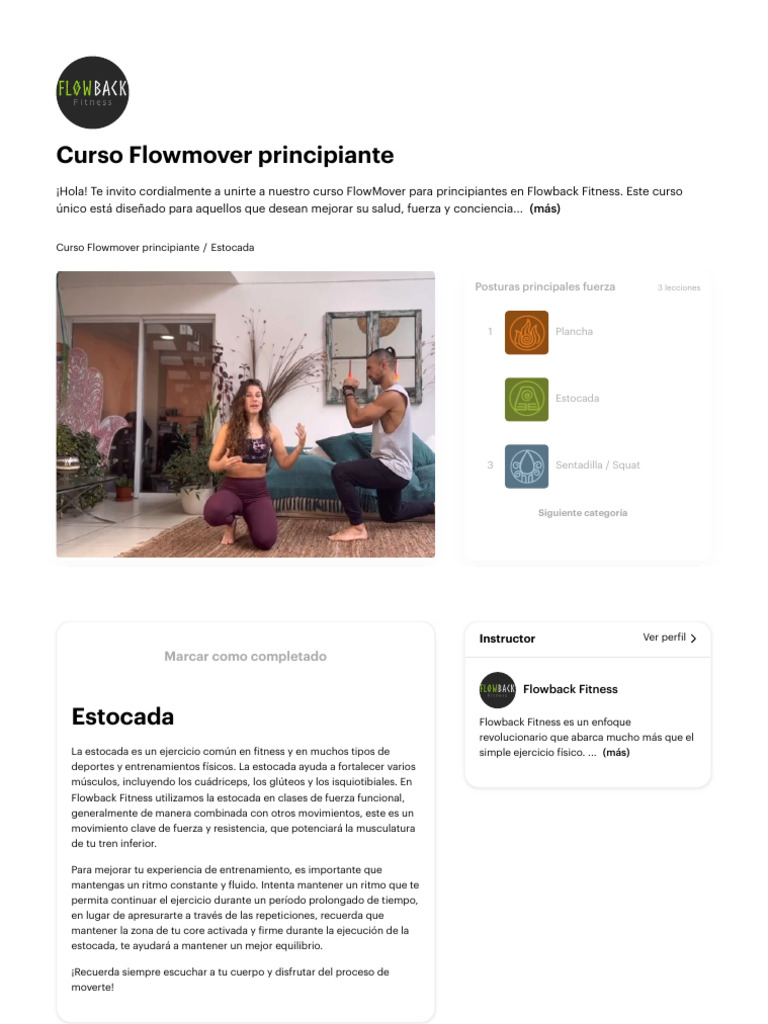 Estocada - Flowback Fitness - Flycrew | PDF