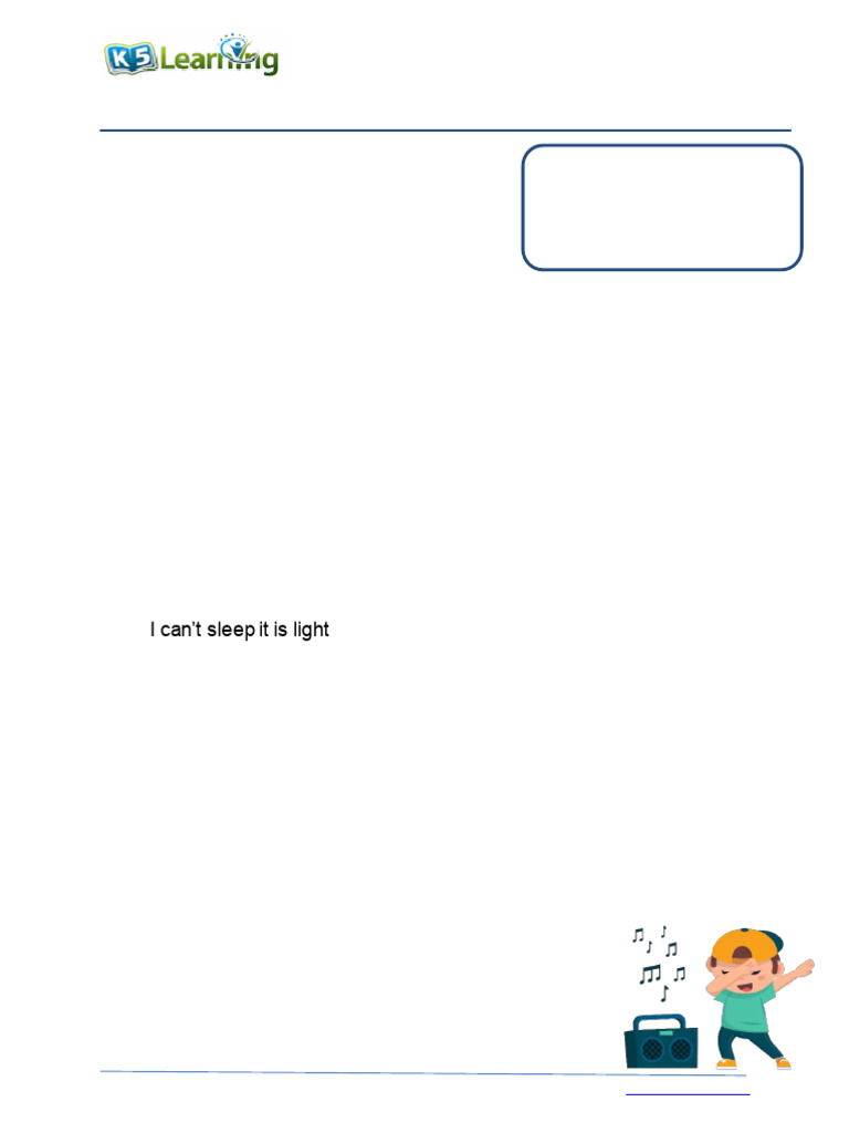 Grade 5 Run-On Sentences Worksheet | PDF