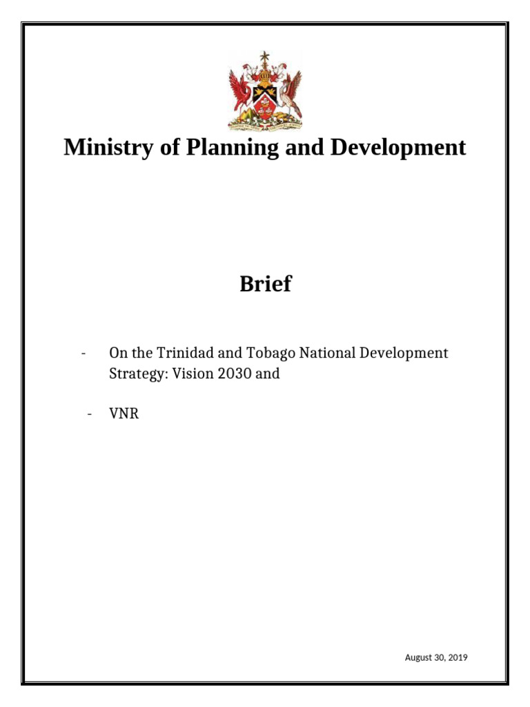 Briefing Doc. Vision 2030 and VNR | PDF | Sustainability | Governance