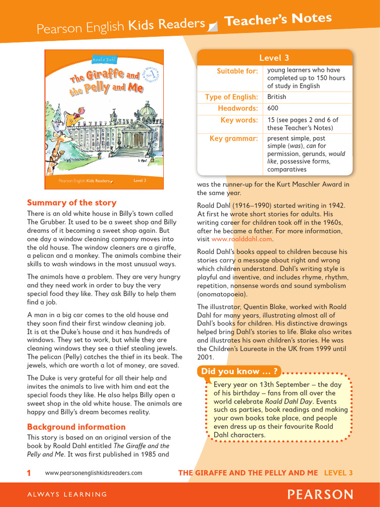 Giraffe Pelly and Me Activities | PDF