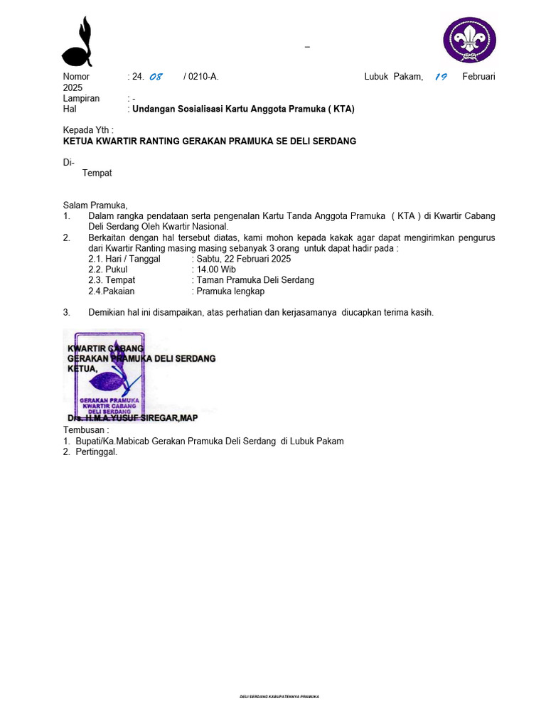 Undangan Sosialisasi KTA | PDF