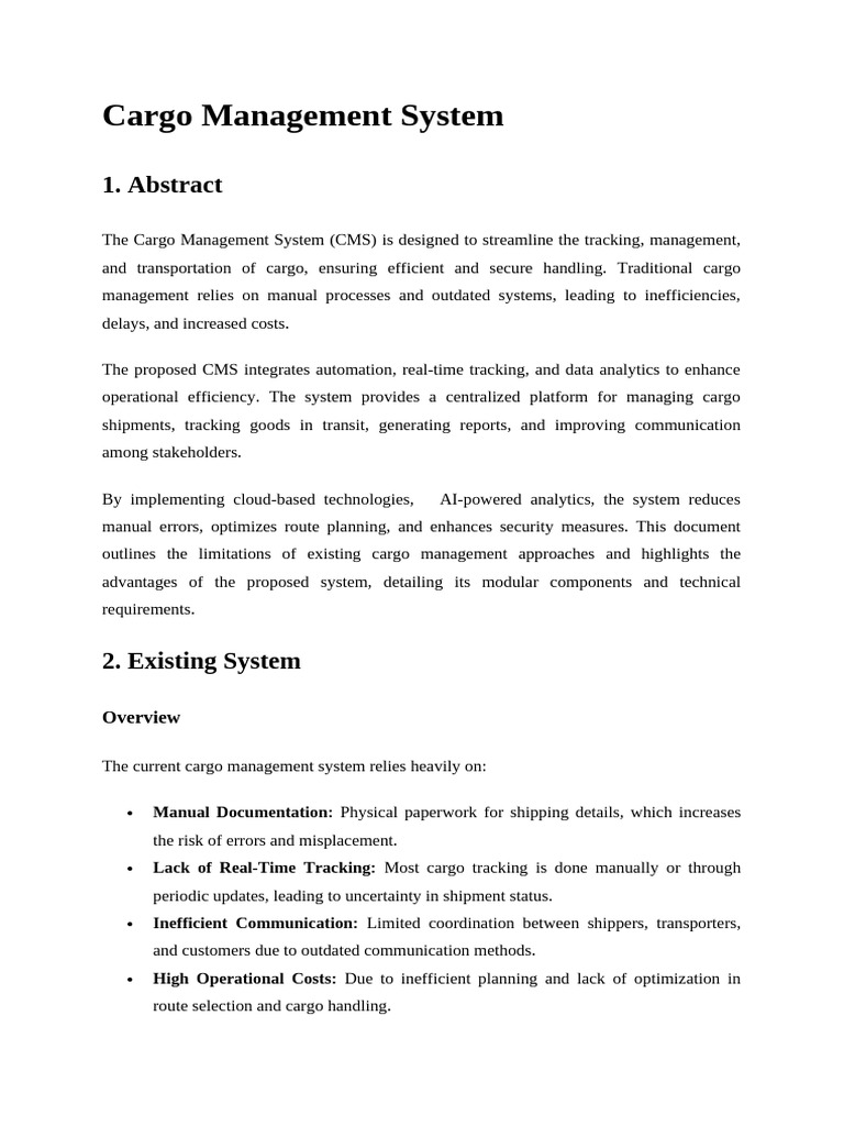 Cargo Management System | PDF | Conceptual Model | Computer Programming