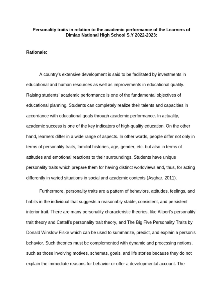 PR2 Research Paper ABM ICT 12 Honesty | PDF | Extraversion And Introversion | Learning