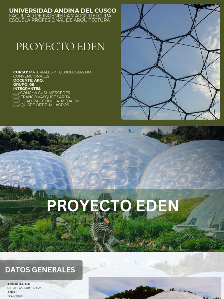 Grupo 06 - Análisis Del Proyecto Eden | PDF | Aislamiento térmico | Techo