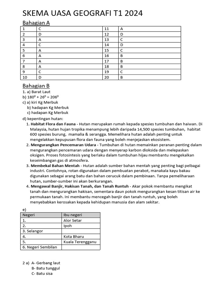 Skema UASA Geo T1 2024-1 | PDF