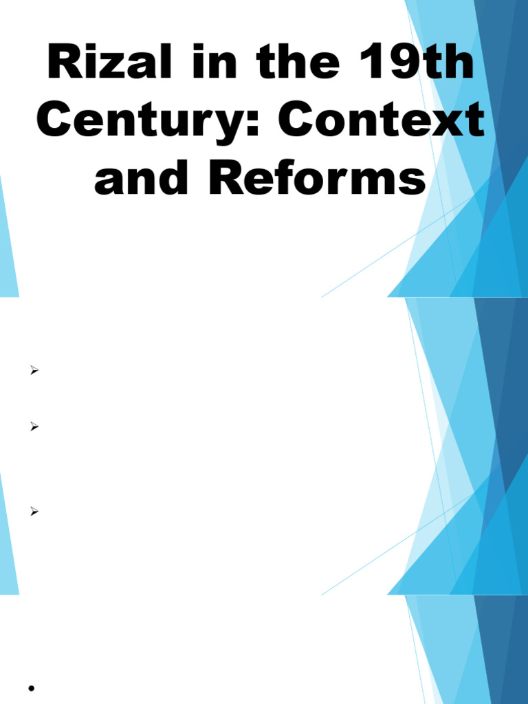 Rizal's Reforms in 19th Century Philippines | PDF | Philippines