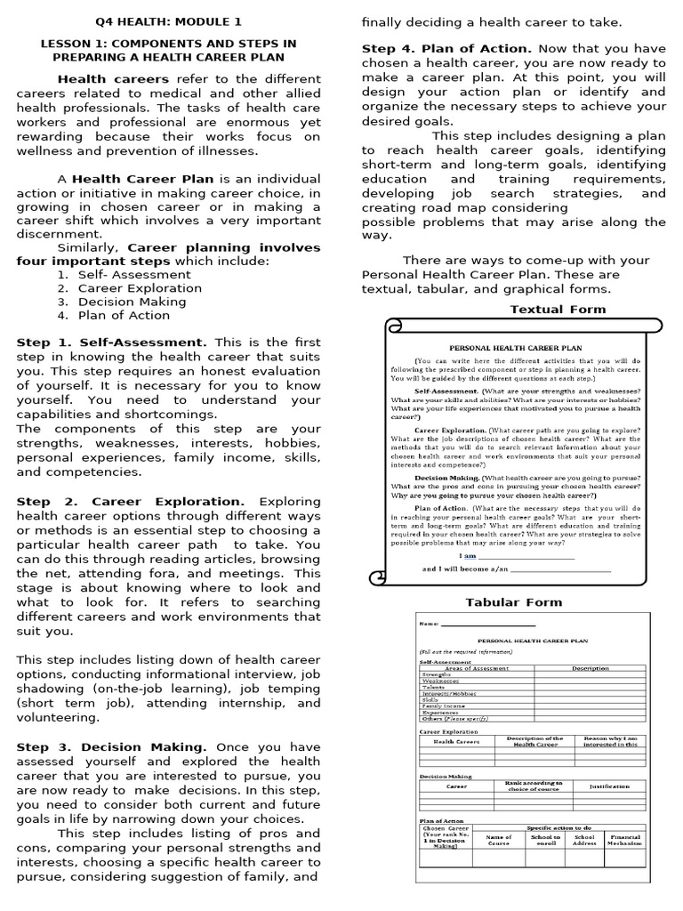 Q4 Health Handouts - Part 1 2 | PDF | Dentistry | Health Professional