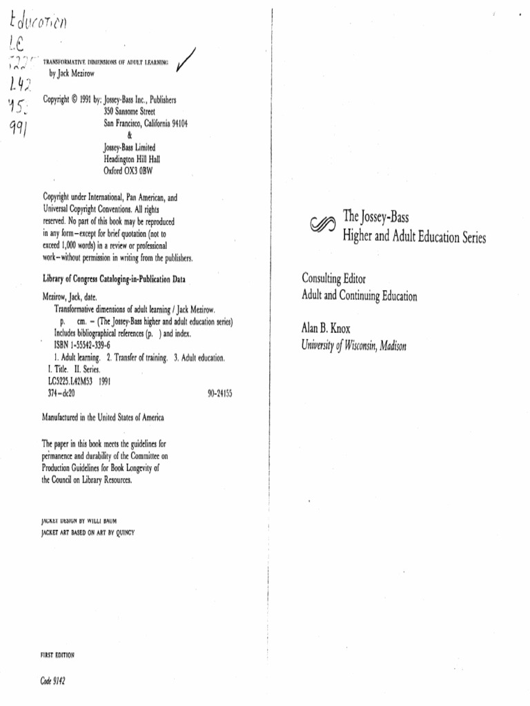 Fostering Transformative Adult Learning | PDF