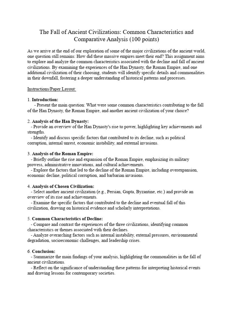 The Fall of Ancient Civilizations Paper | PDF | Civilization | Citation
