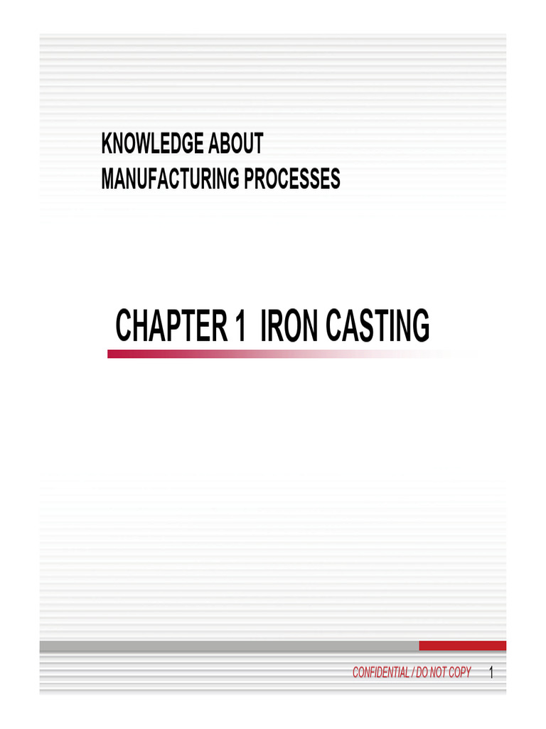 E-01 - Chap.1 - IRON CASTING | PDF | Cast Iron | Iron