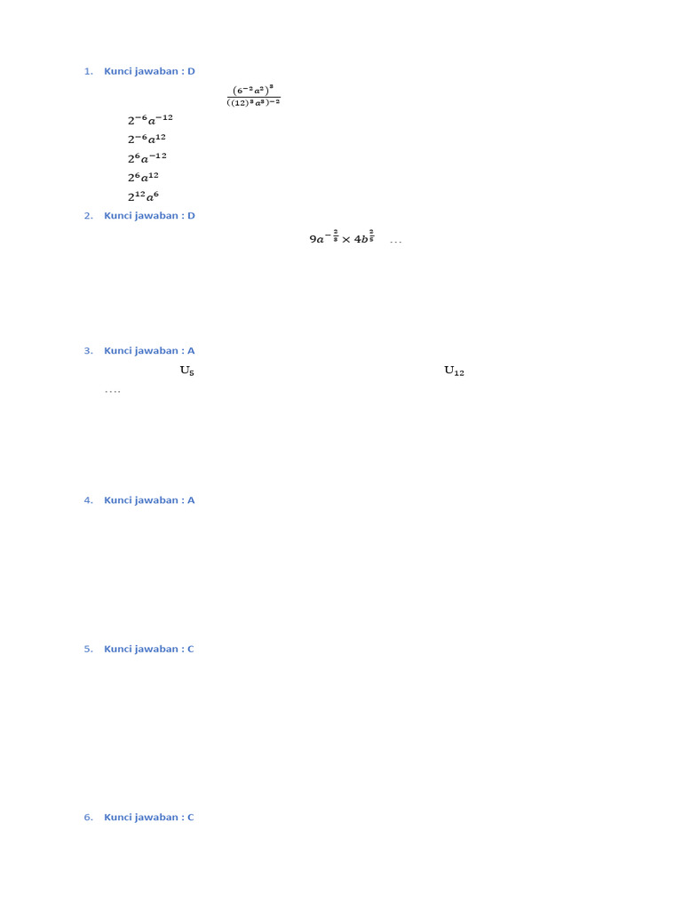 Latihan Soal Psaj Matematika 2025 | PDF