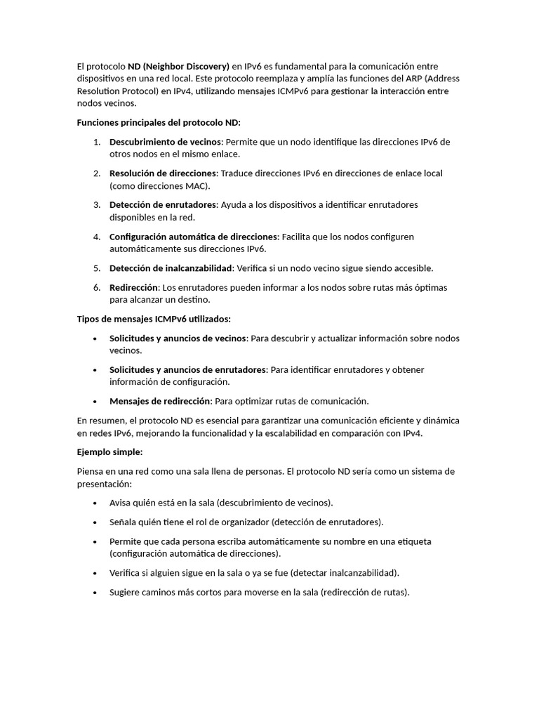 Descripción General Del Protocolo ND Del Ipv6 | PDF