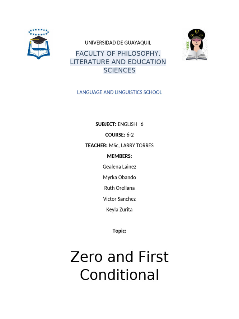 Zero and First Cond - Grupal2 | PDF | Sentence (Linguistics) | Water