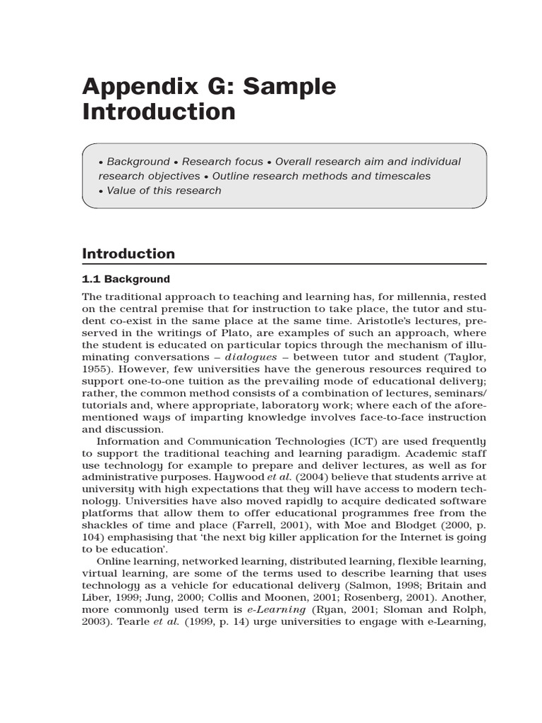 Succeeding With Your Master's Dissertation A Step-... - (Appendix G ...