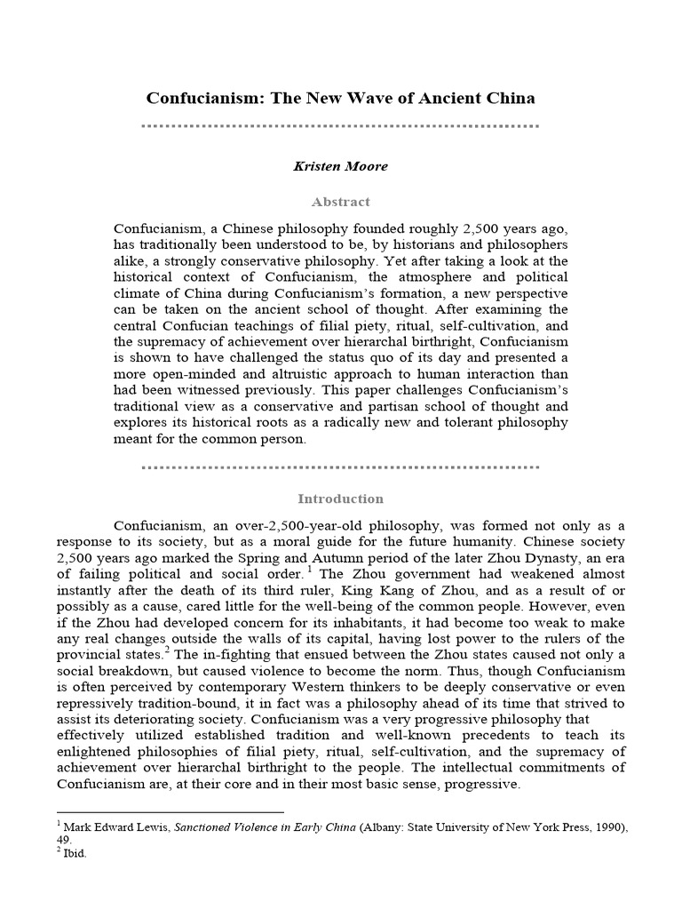 18 Confucianism - The New Wave of Ancient China - Final - Kristen Moore ...
