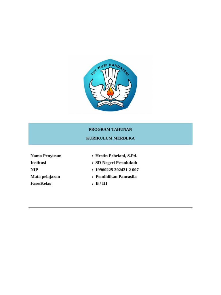 Prota Pendidikan Pancasila Kumer | PDF