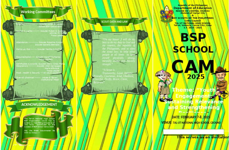 BSP School Camp 2025 Theme Announcement | PDF | Girl Guiding And Girl ...