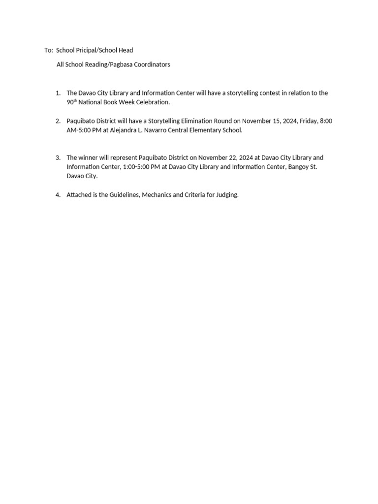 Storytelling Memo Content | PDF