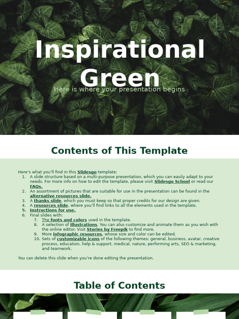 Inspirational Green by Slidesgo | PDF | Planets | Planets In Astrology