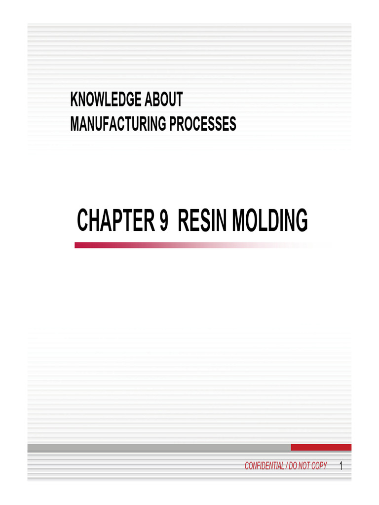 E-09 - Chap.9 - RESIN MOLDING | PDF