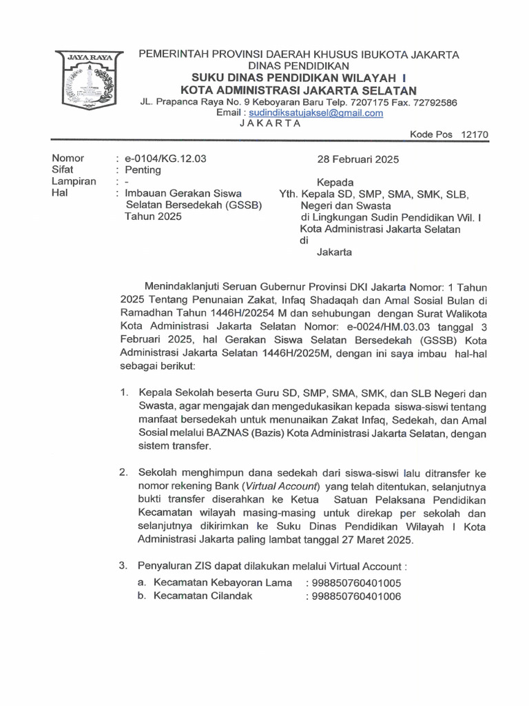 E-0104 KG.12.03 Imbauan GSSB Tahun 2025 Stemp | PDF