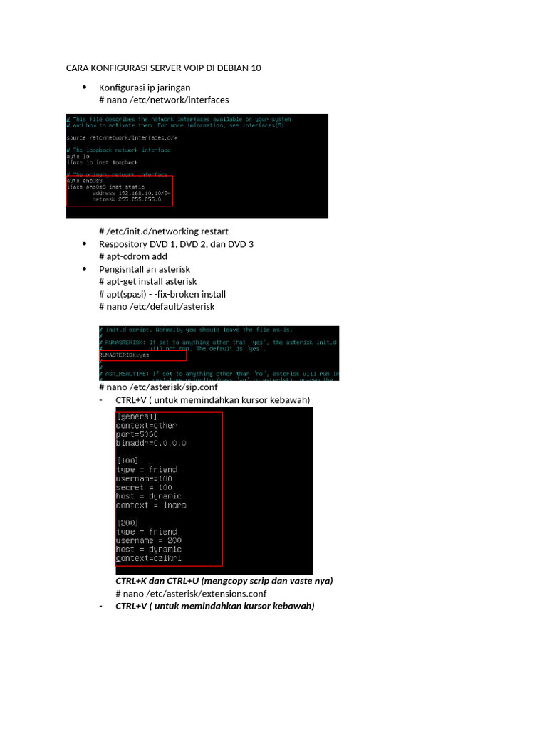 Konfigurasi Server VoIP di Debian 10 | PDF