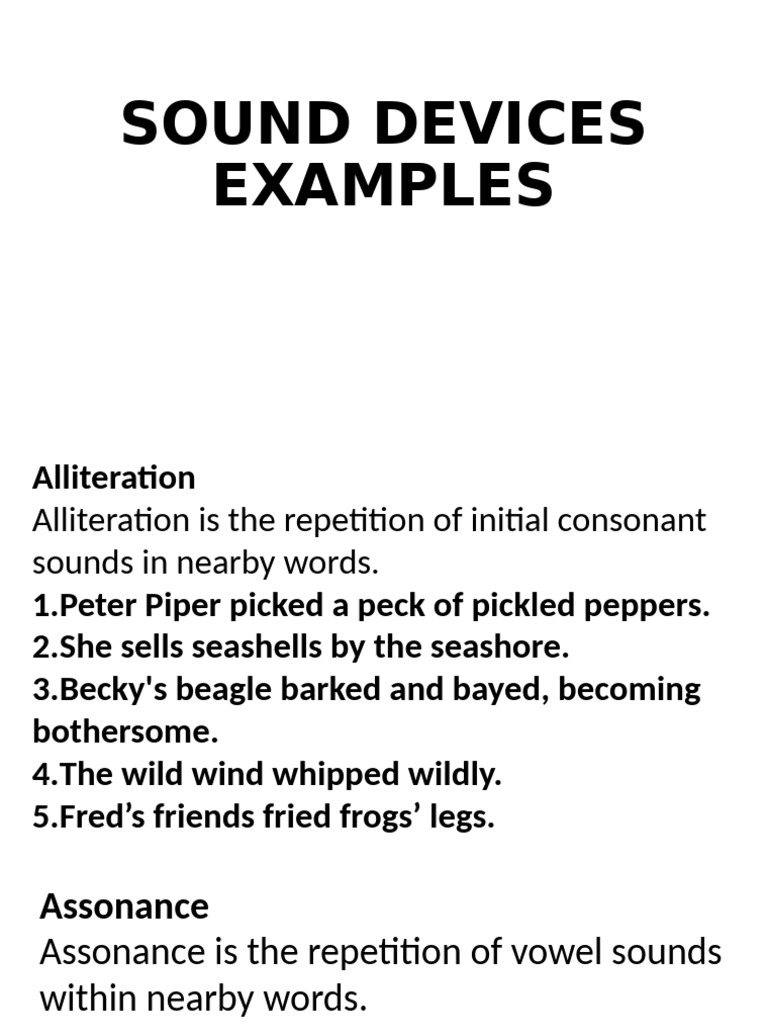 Sound Devices Examples | PDF
