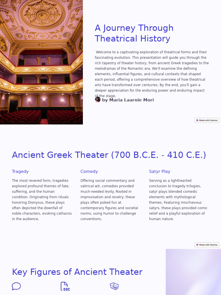 A Journey Through Theatrical History | PDF | Theatre | Tragedy