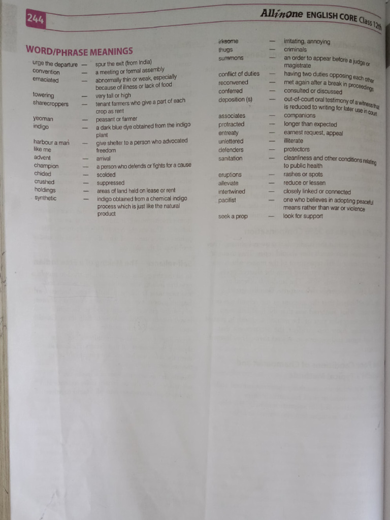 Indigo Glossary & NCERT QA | PDF | Mahatma Gandhi | British Raj