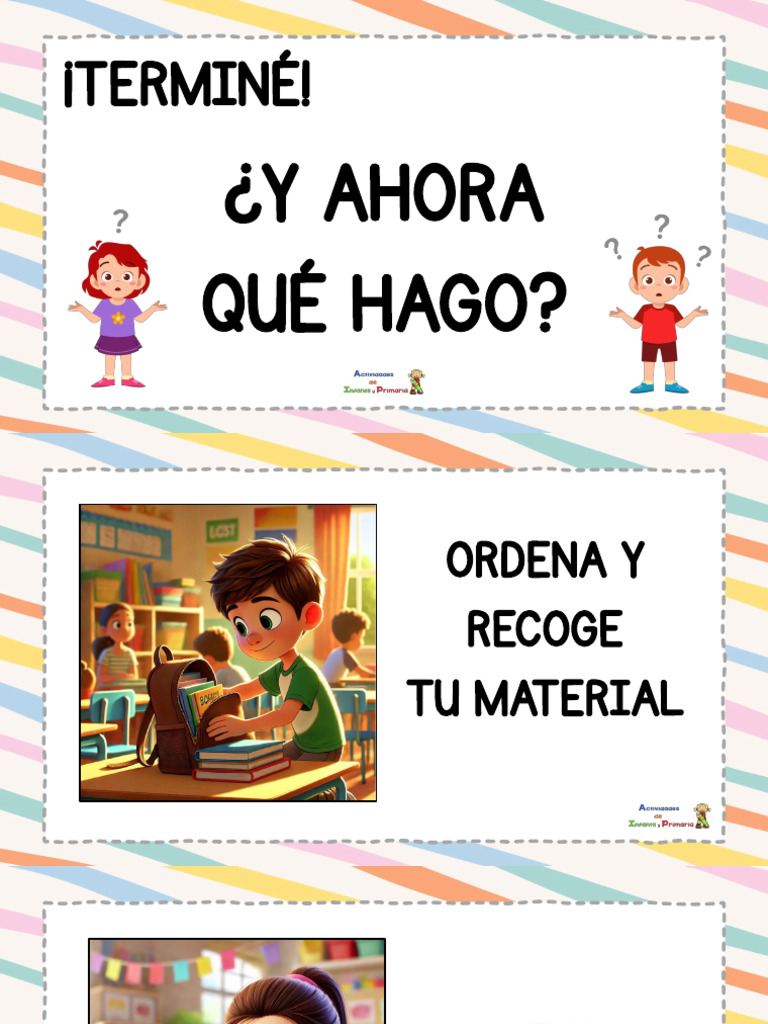 Tarjetas Termine y Ahora Que Hago | PDF