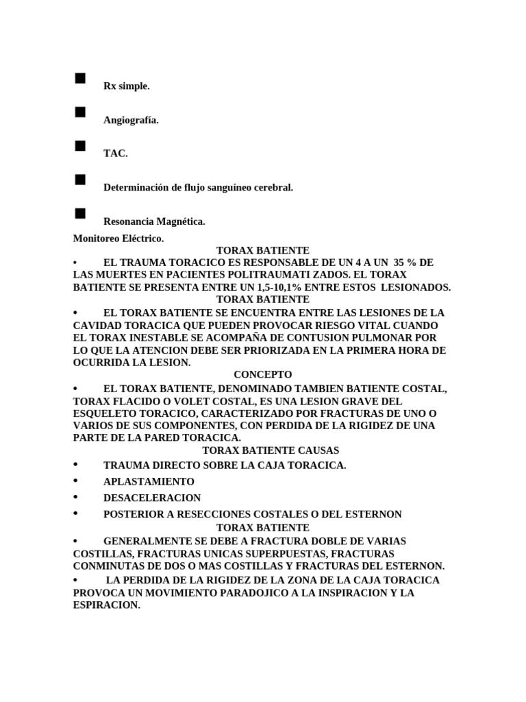 Tratamiento del Tórax Inestable | PDF | Tórax | Pulmón