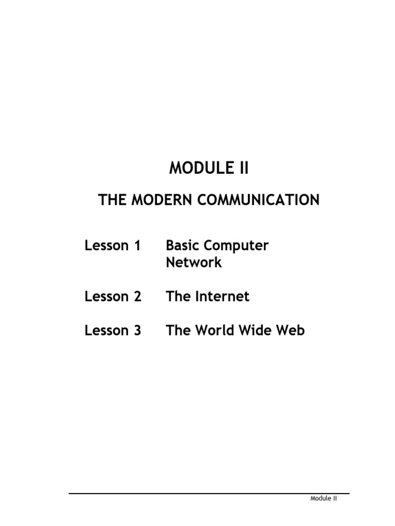 Module-2-Lesson-1-Preliminaries | PDF | Network Switch | Computer Network