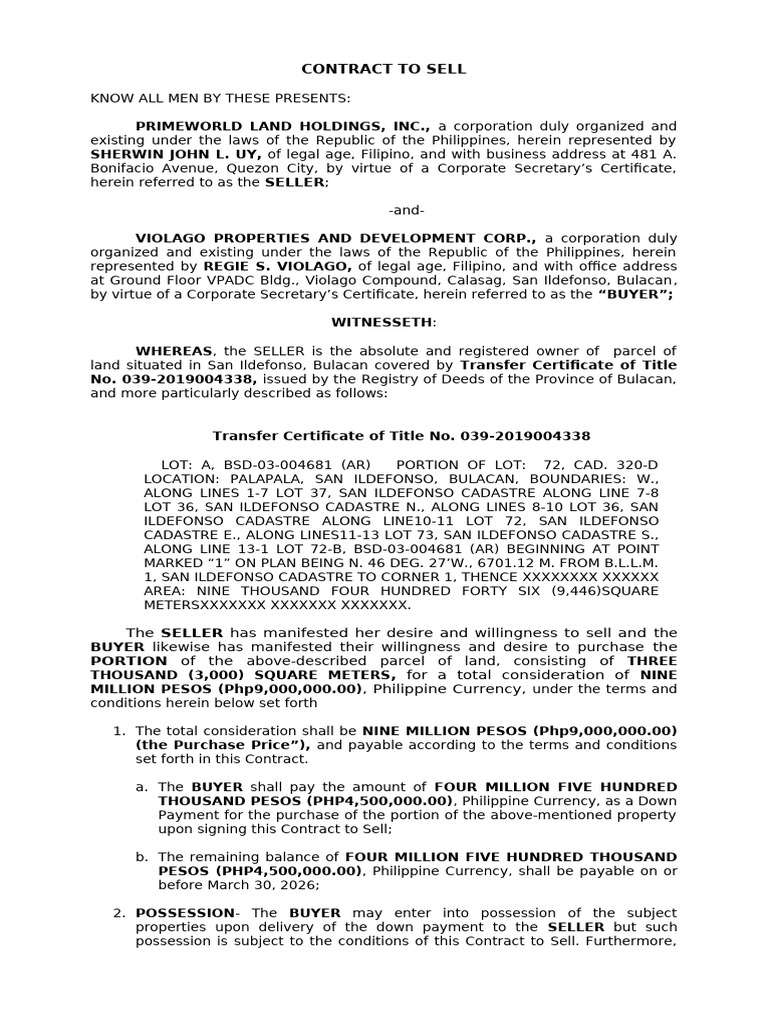 Engr. Regie Violago-Primeworld To Vpadc | PDF | Prices | Sales