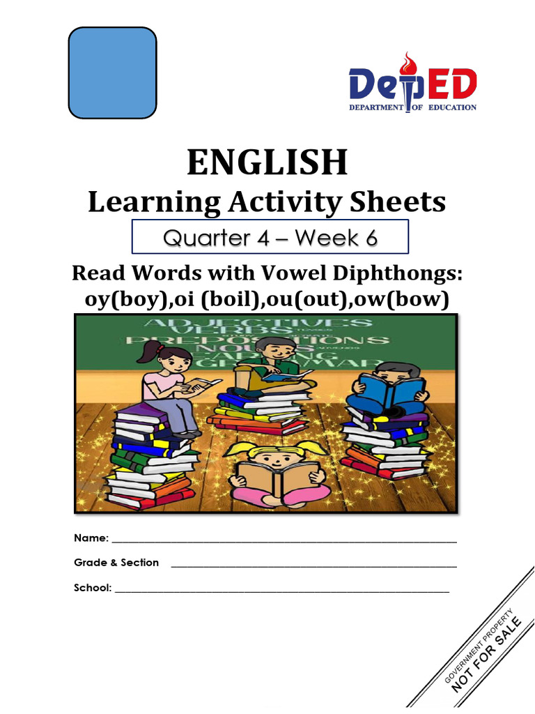 English 3 Q4 W6 Activity Sheet | PDF | Phonetics | Linguistics