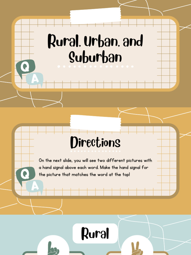 Hand Signals for Rural, Urban, Suburban | PDF