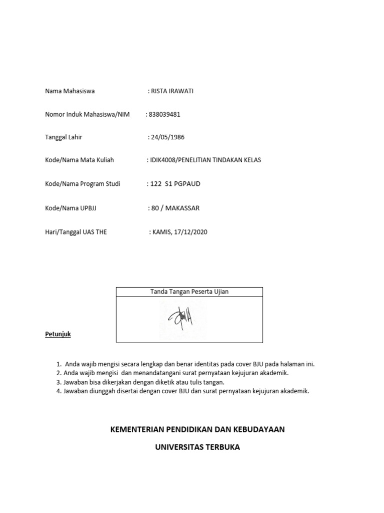 Idik4008 Penelitian Tindakan Kelas | PDF