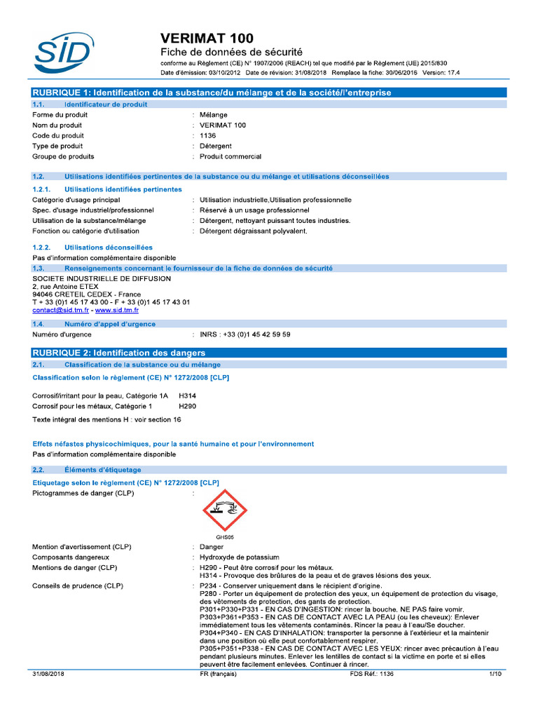 FDS - Verimat 100 | PDF