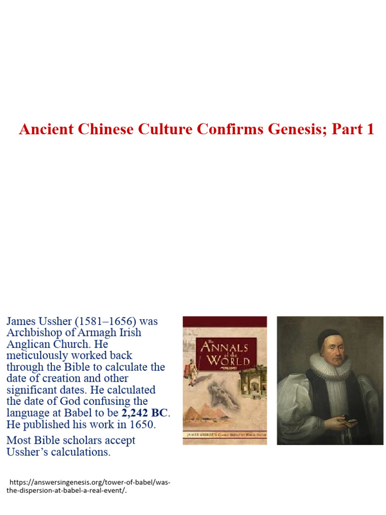 Ancient Chinese Culture and Genesis Links | PDF | Chinese Characters ...