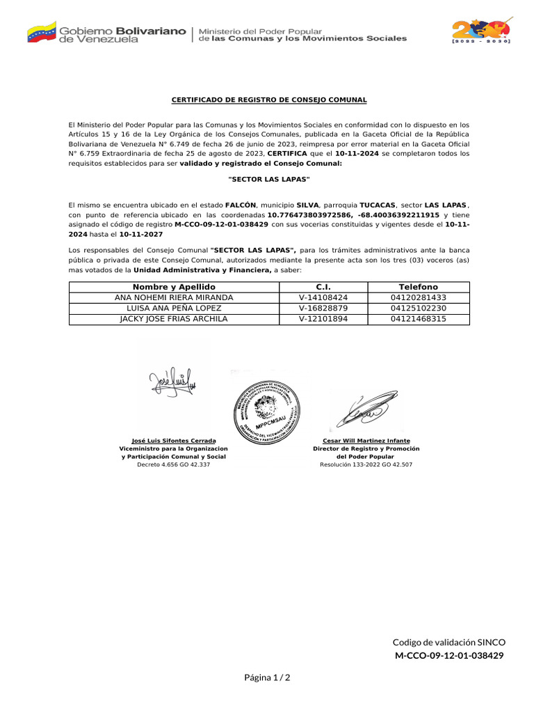 Certificado PDF - 2025-01-16T201801.562 | PDF | Gobierno