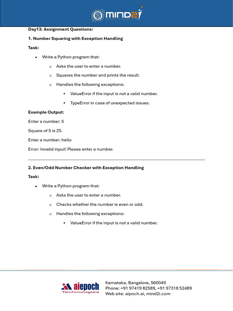 Day13 dailyassignmentPDF | PDF