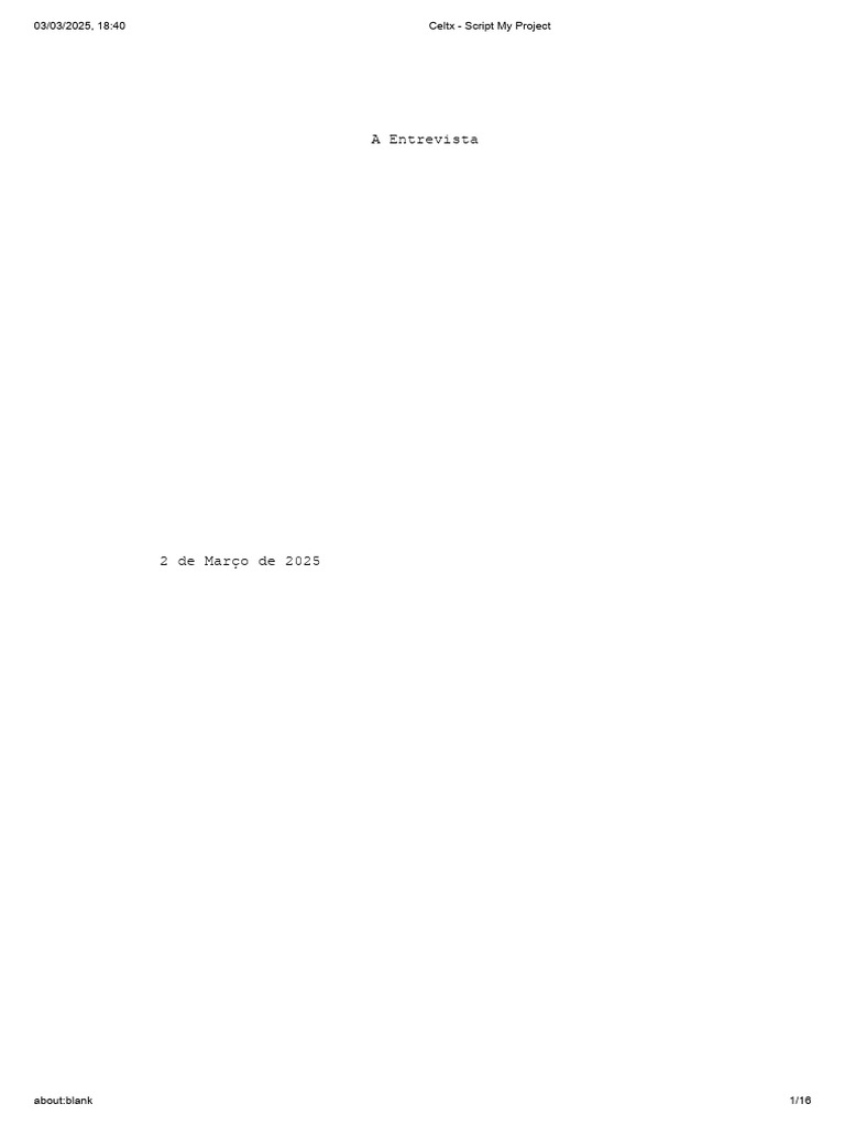 Celtx - Script My Project.pdf (a ENTREVISTA) | PDF