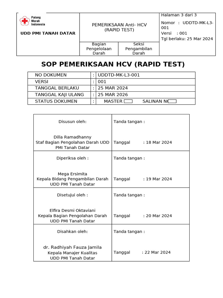 SOP HCV | PDF