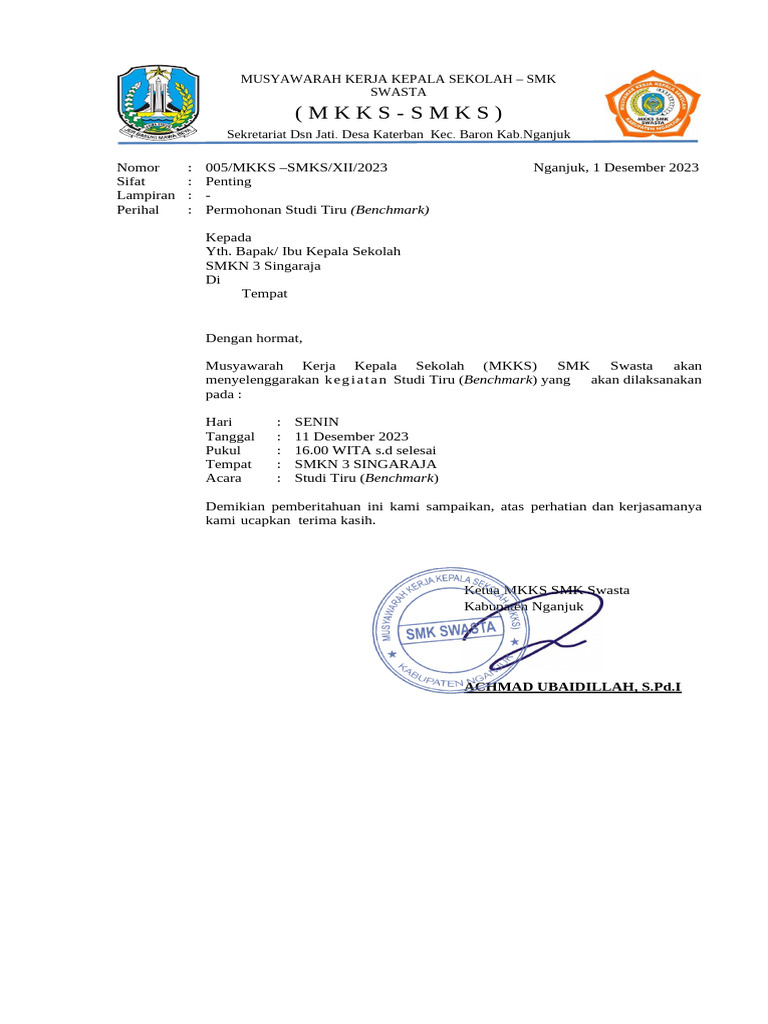 Permohonan Studi Tiru | PDF