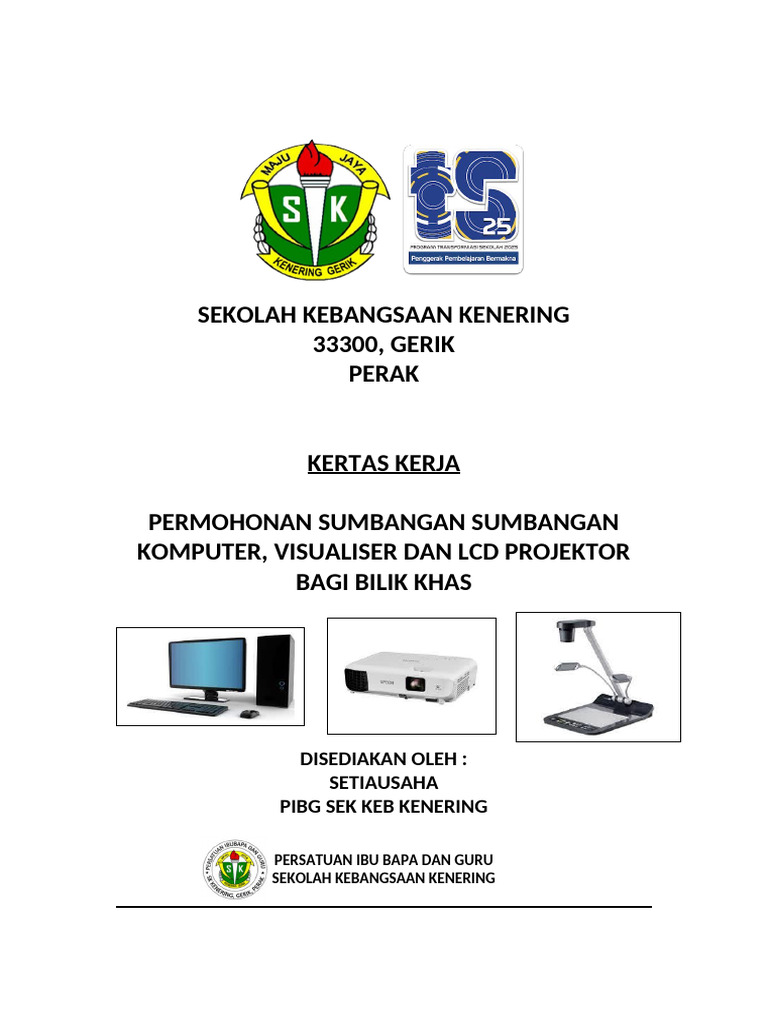 Kertas Kerja Memohon Sumbangan ICT | PDF