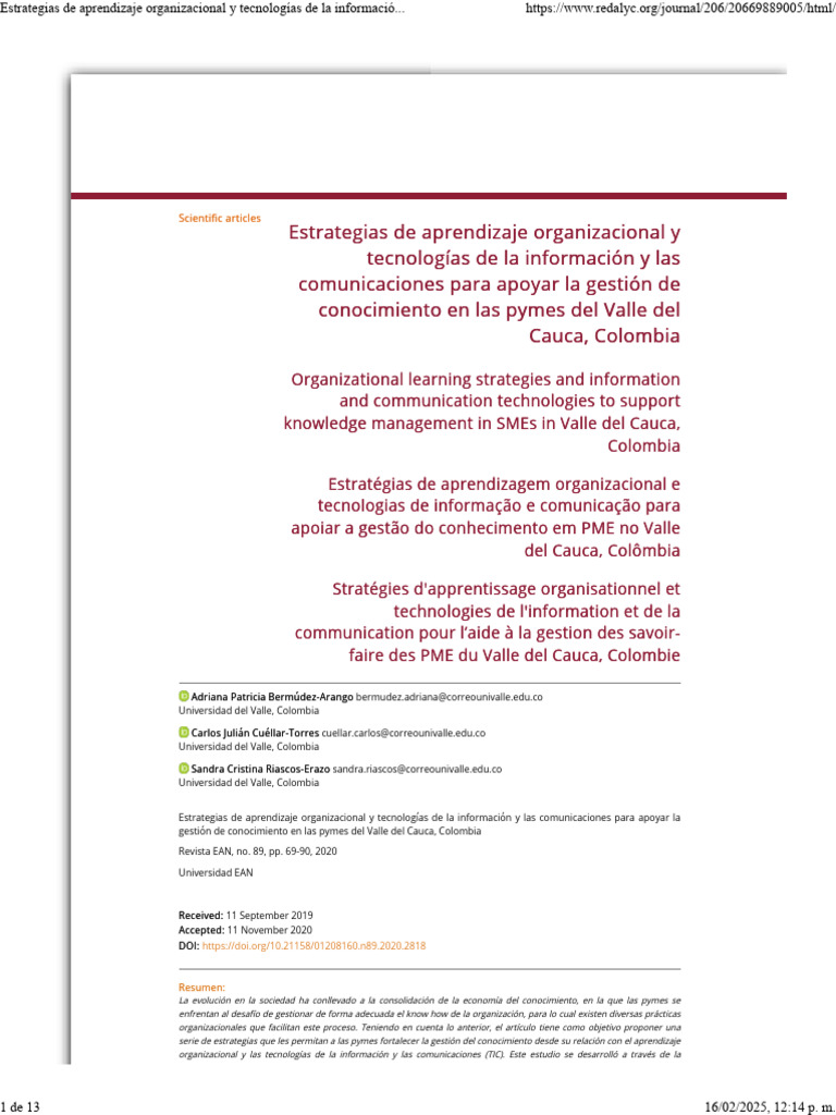 guia 1 | PDF | Knowledge Management | Learning